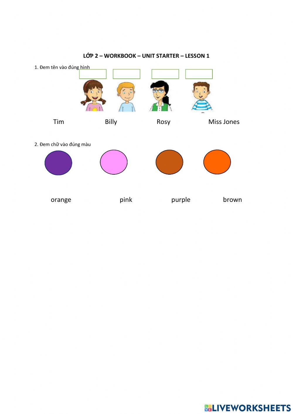 L2-u0-wb-l1 worksheet | Live Worksheets