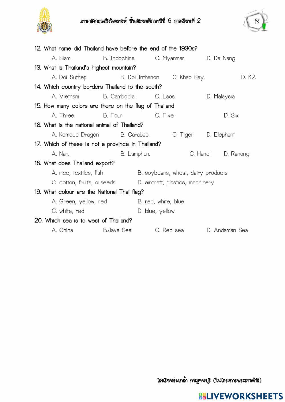 Nation activity | Live Worksheets