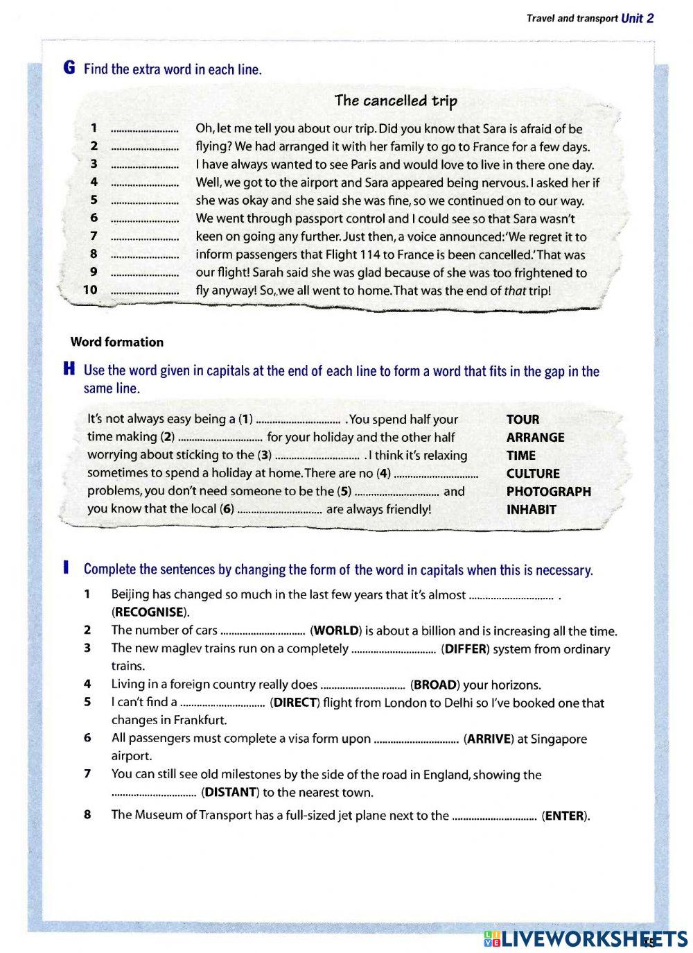 B2 Vocabulary (Transport and Travel) 4075992 | George Liu