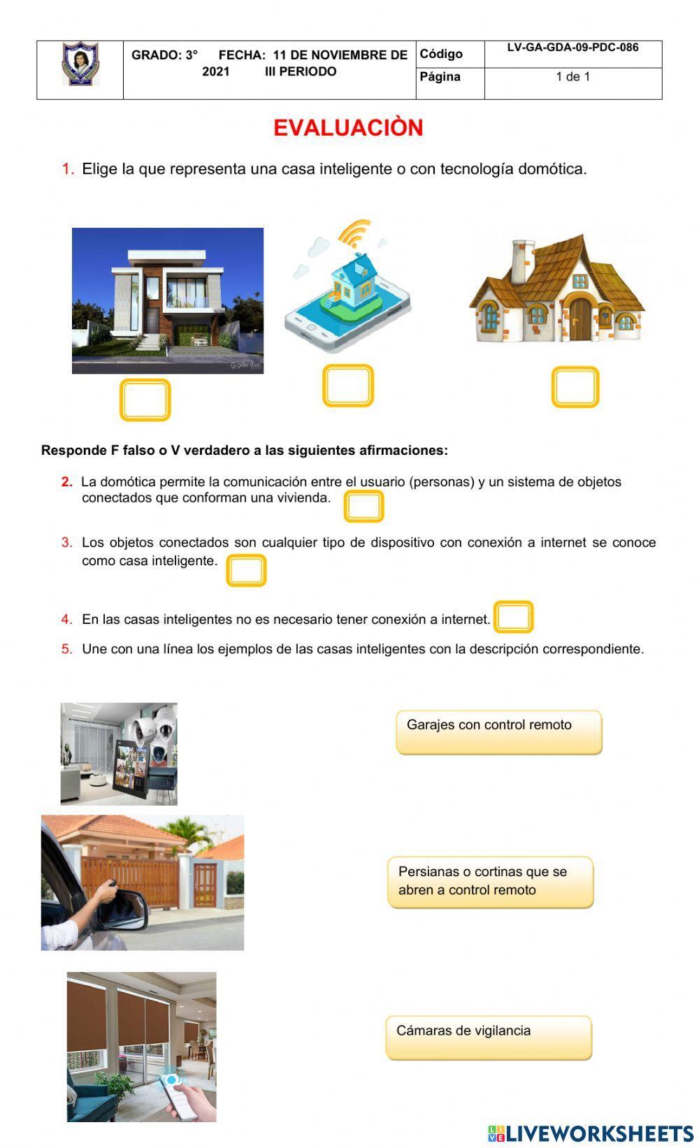 Domotica | Free Interactive Worksheets | 1617905