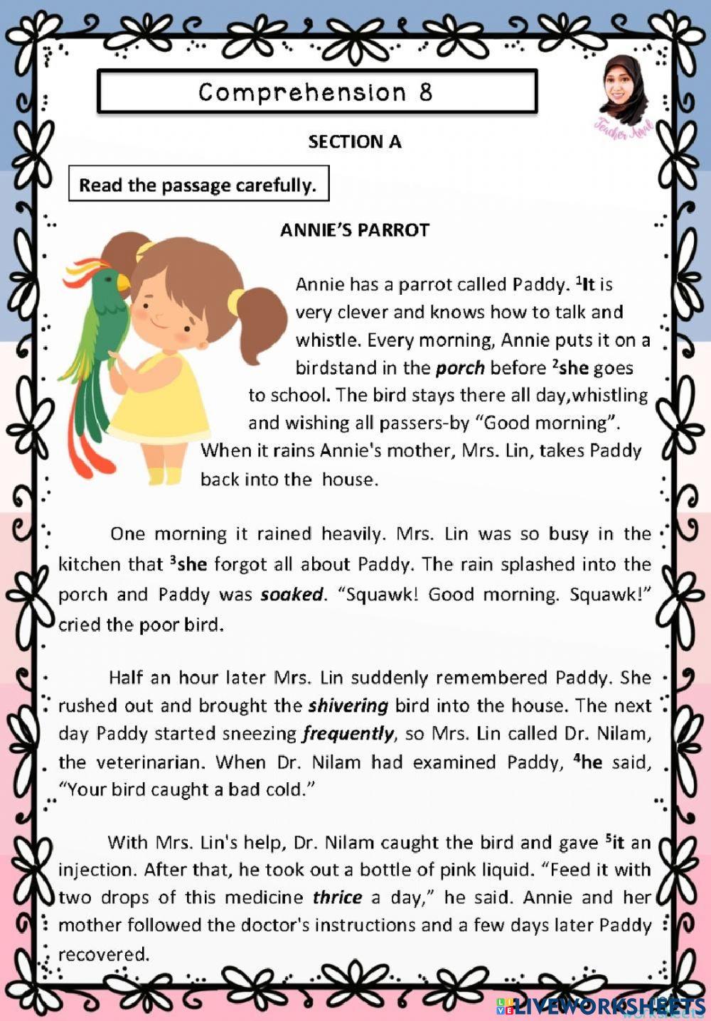 Comprehension Y… | Free Interactive Worksheets | 4266525