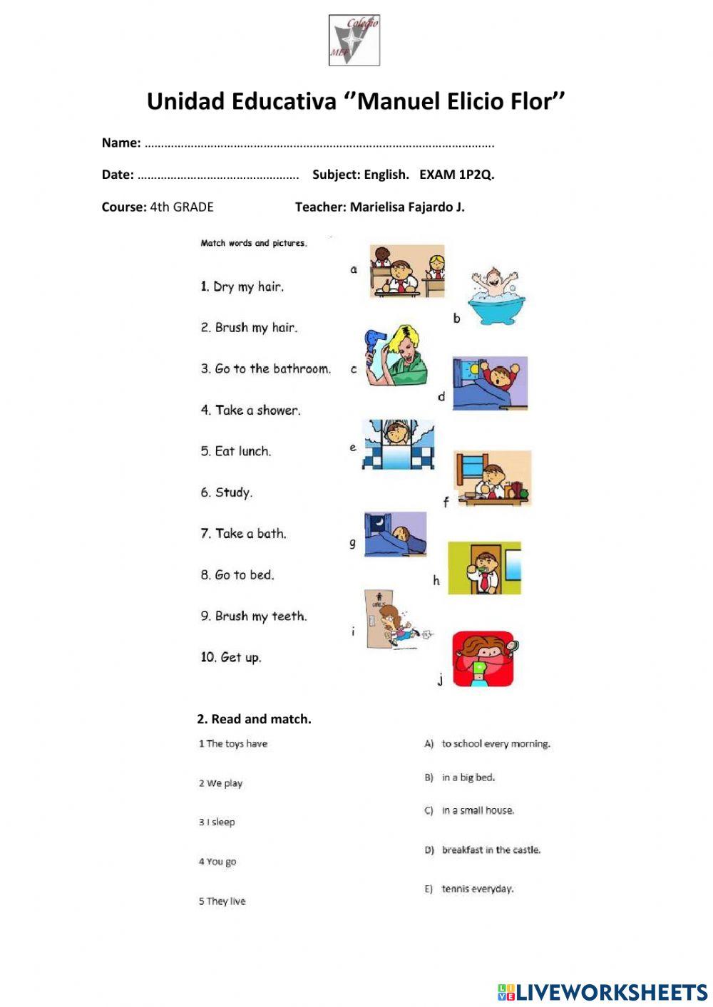 Present simple online exercise for Grade 4 | Live Worksheets