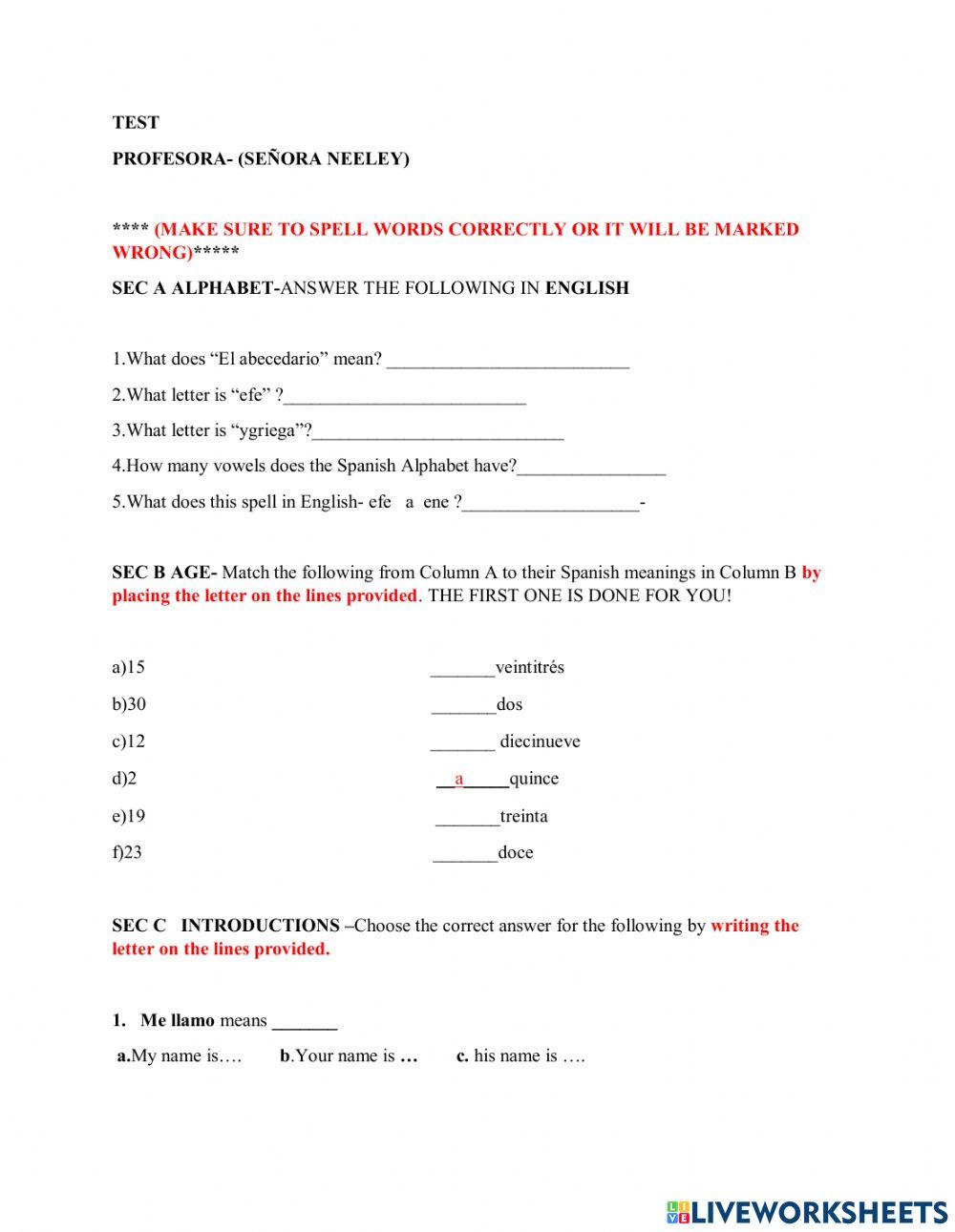 Grade 7 Unit Test Online Exercise For Live Worksheets grade-7-unit-test-online-exercise-for-live-worksheets