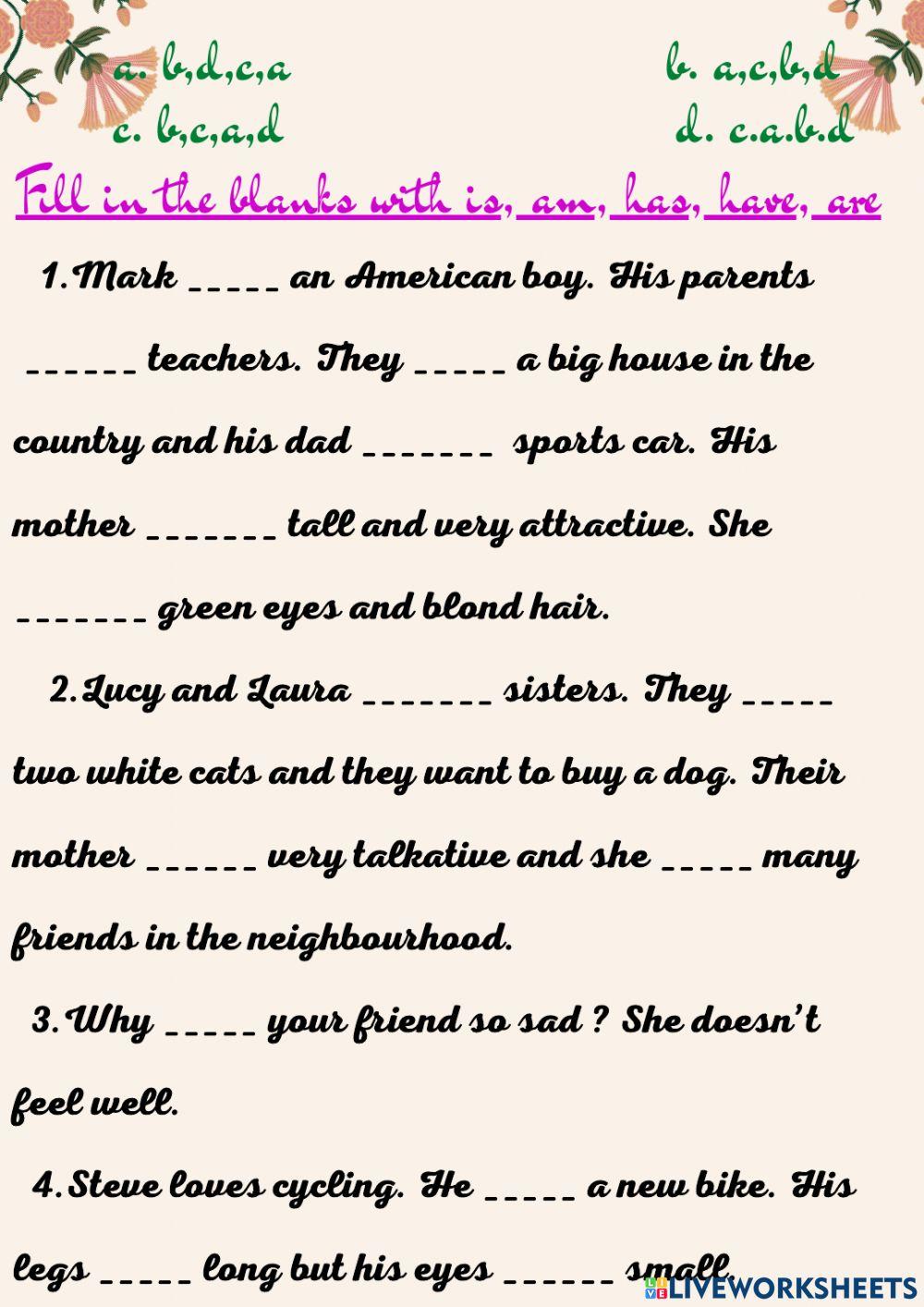 Worksheet online exercise for Grade 3 | Live Worksheets