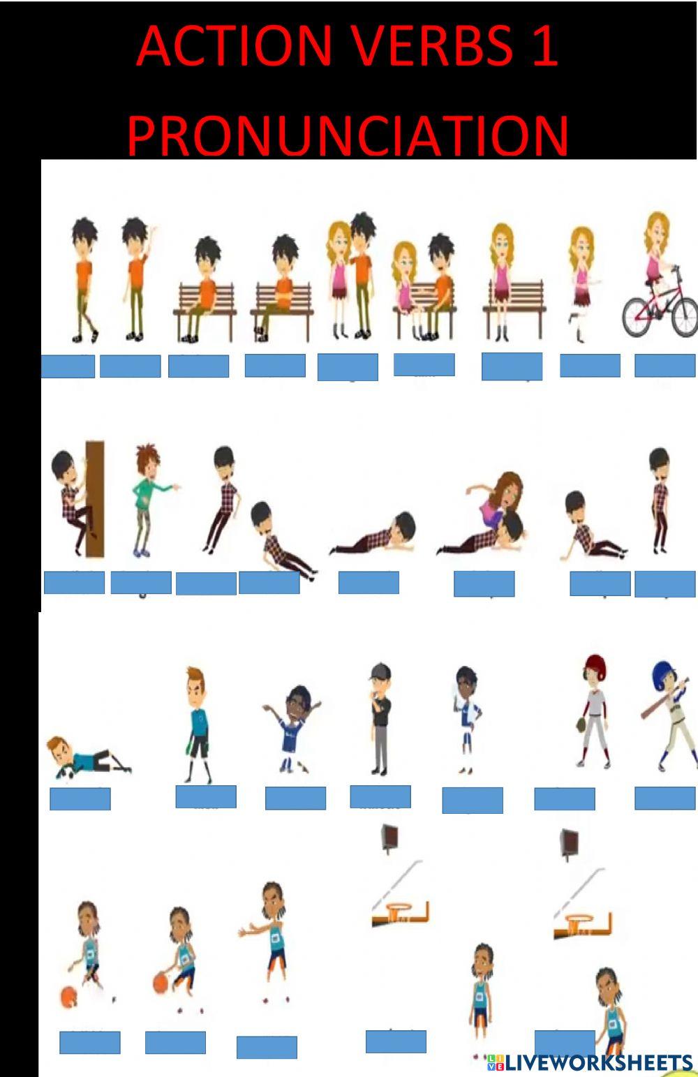 Action verbs 1 online activity | Live Worksheets