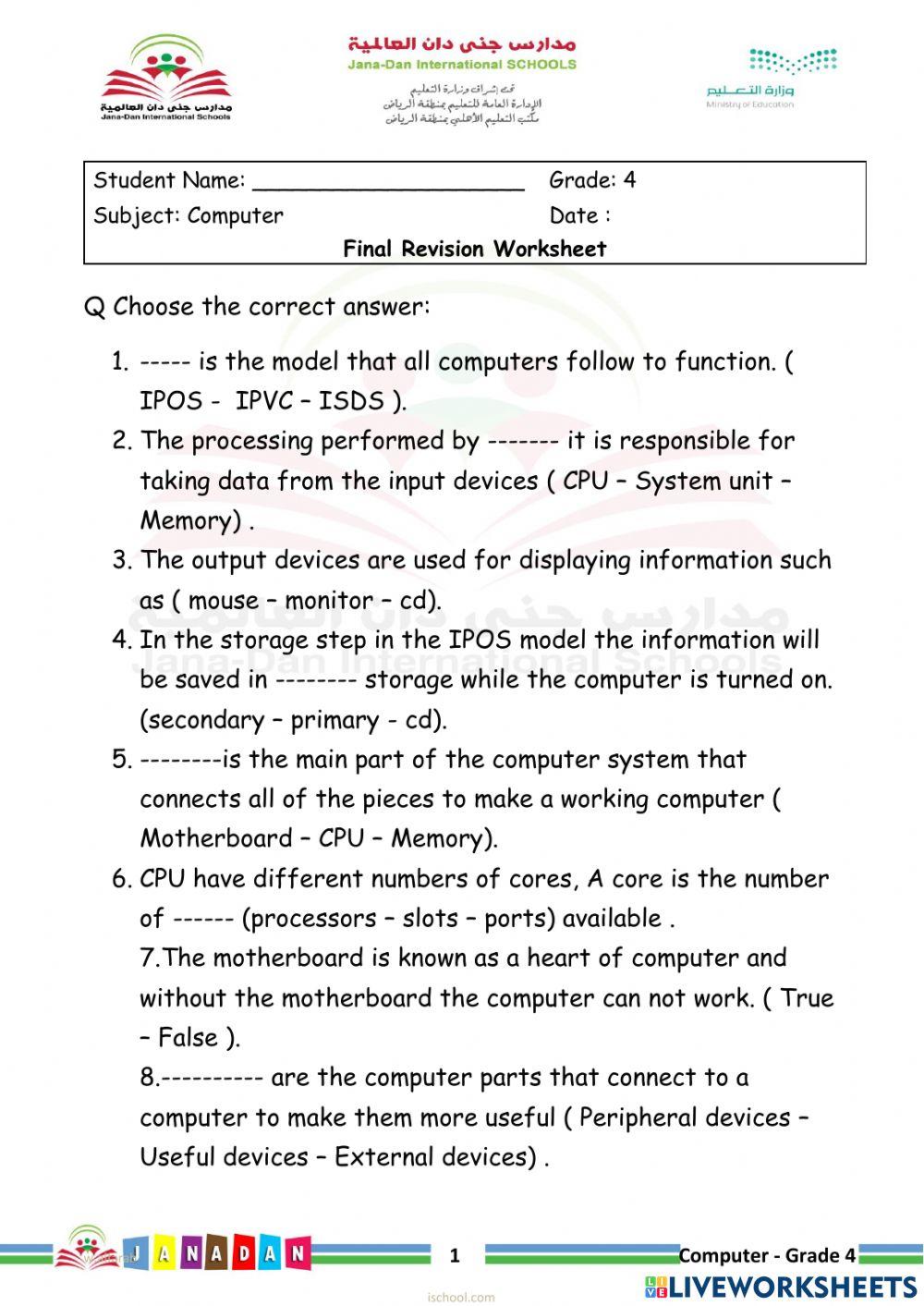 gr4 online exercise for | Live Worksheets
