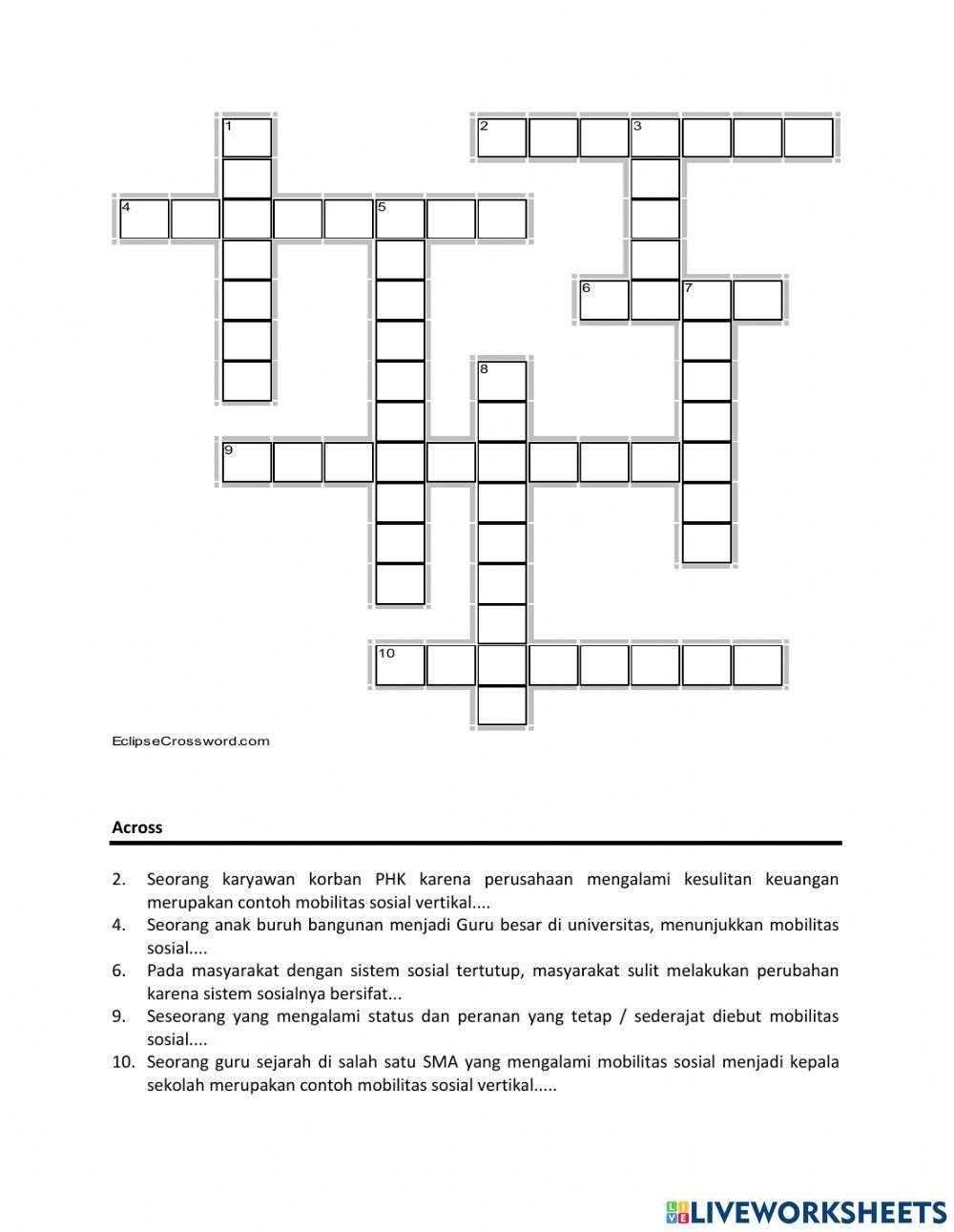 Social Mobility… | Free Interactive Worksheets | 1618958