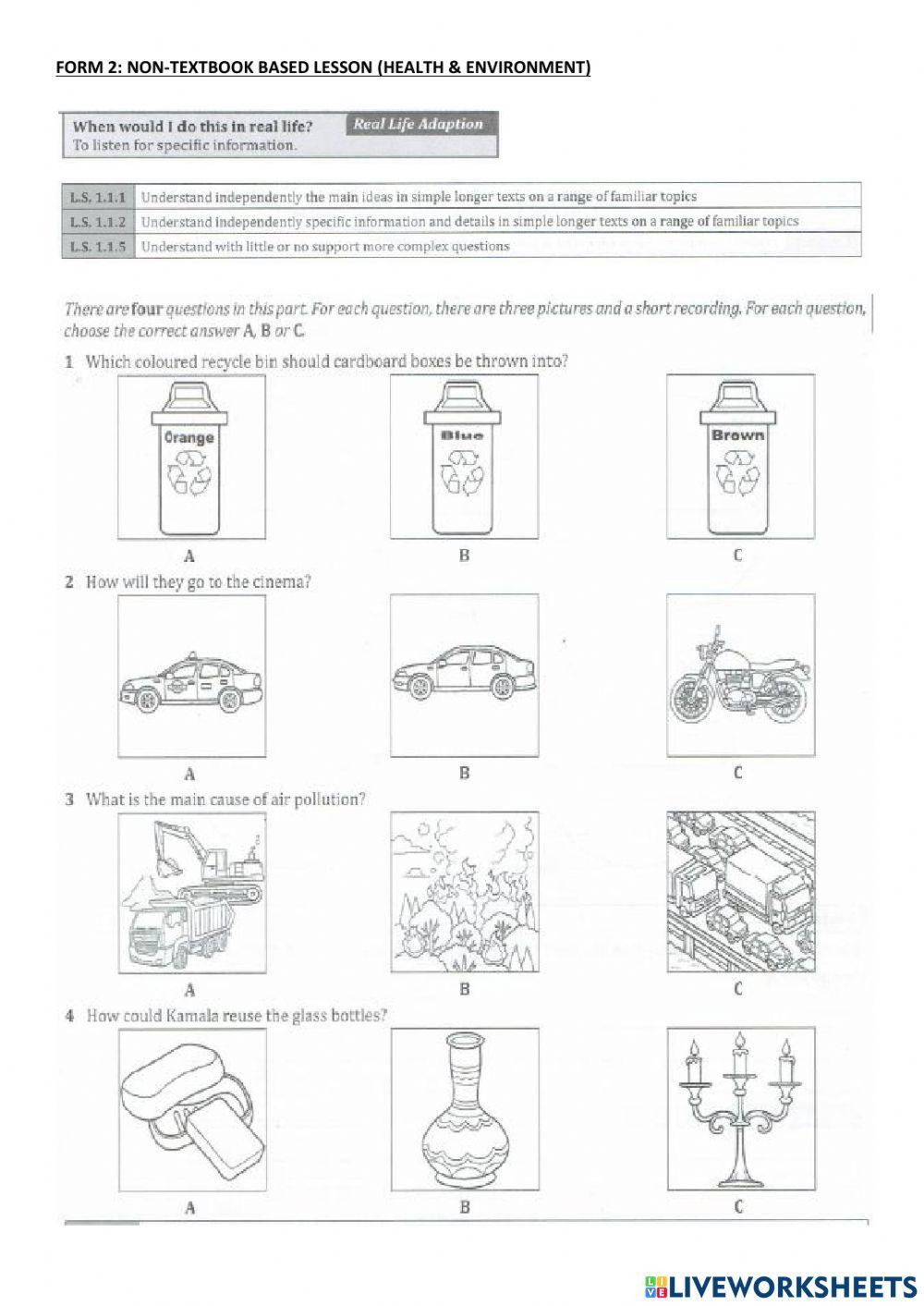 Go Green online exercise for | Live Worksheets