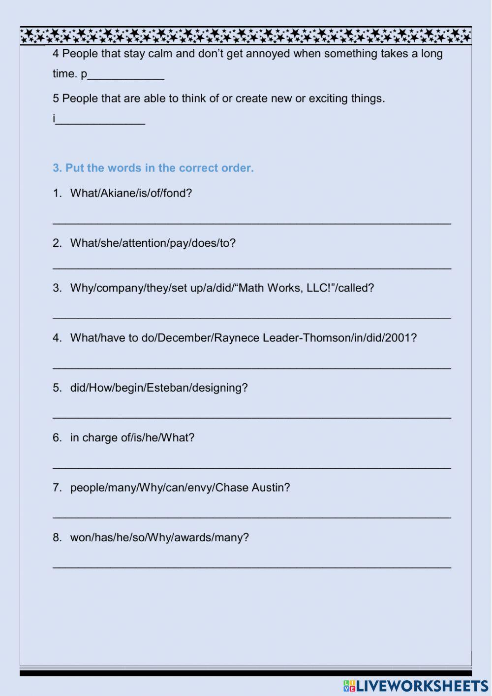 Spotlight 7. Module 3a - 1 worksheet | Live Worksheets