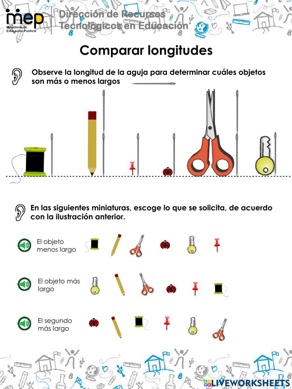 1619781 | Comparar longitudes | lirojas | LiveWorksheets