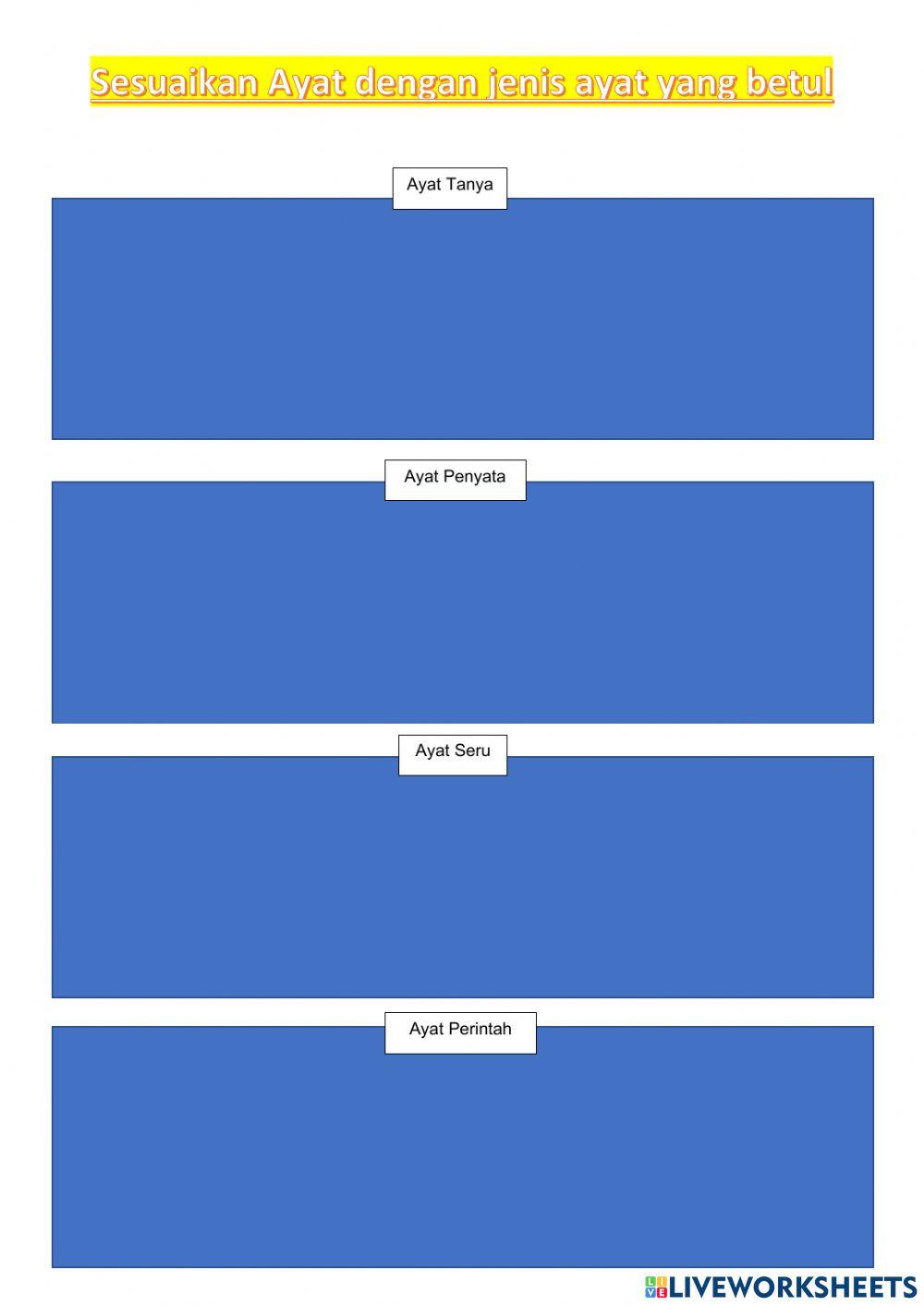 1619928 | Jenis ayat tahun 3 | Hasyadee | LiveWorksheets