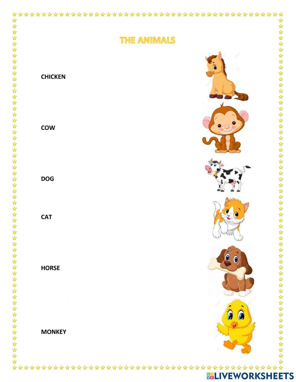 Animals 1619976 | jorgeroberto | Live Worksheets