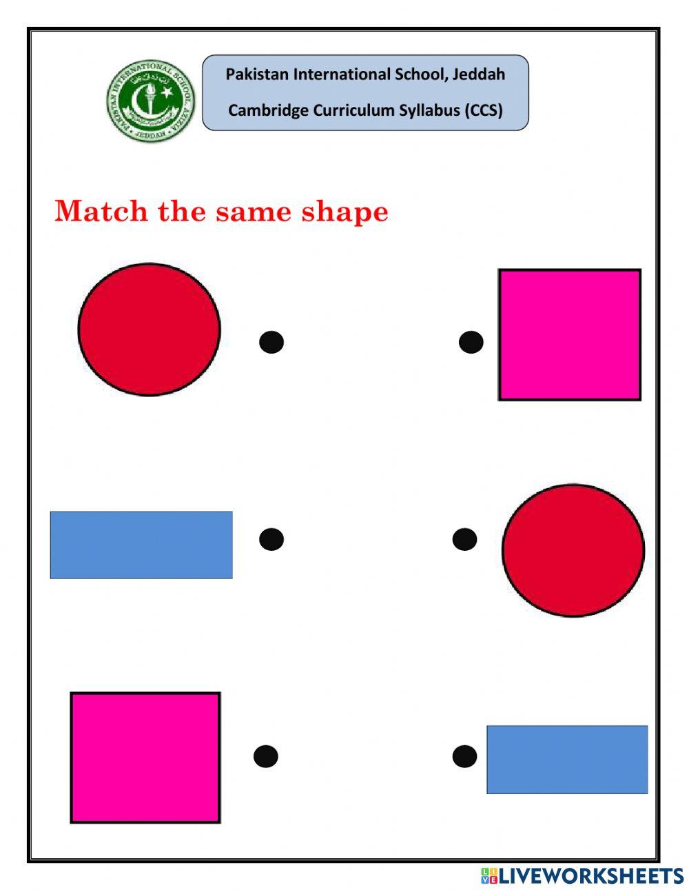 Shapes | sahar | Live Worksheets