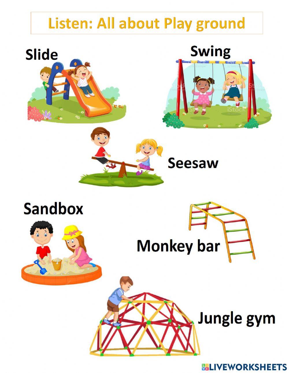 Play ground worksheet | Live Worksheets