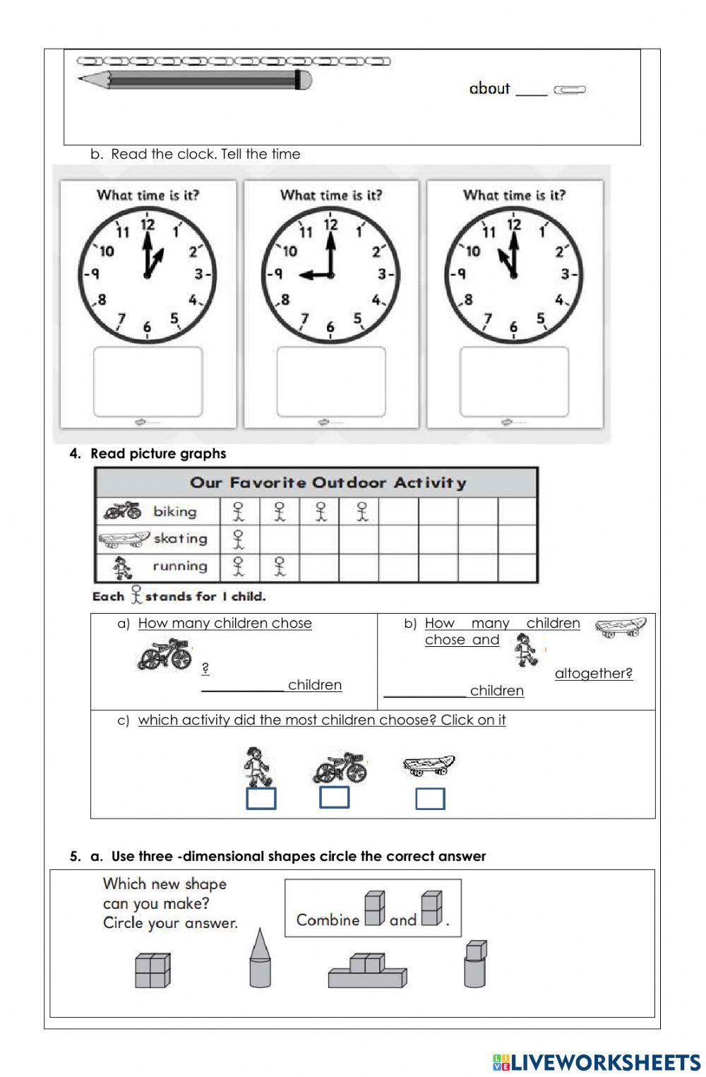 Math workshop interactive worksheet | Live Worksheets