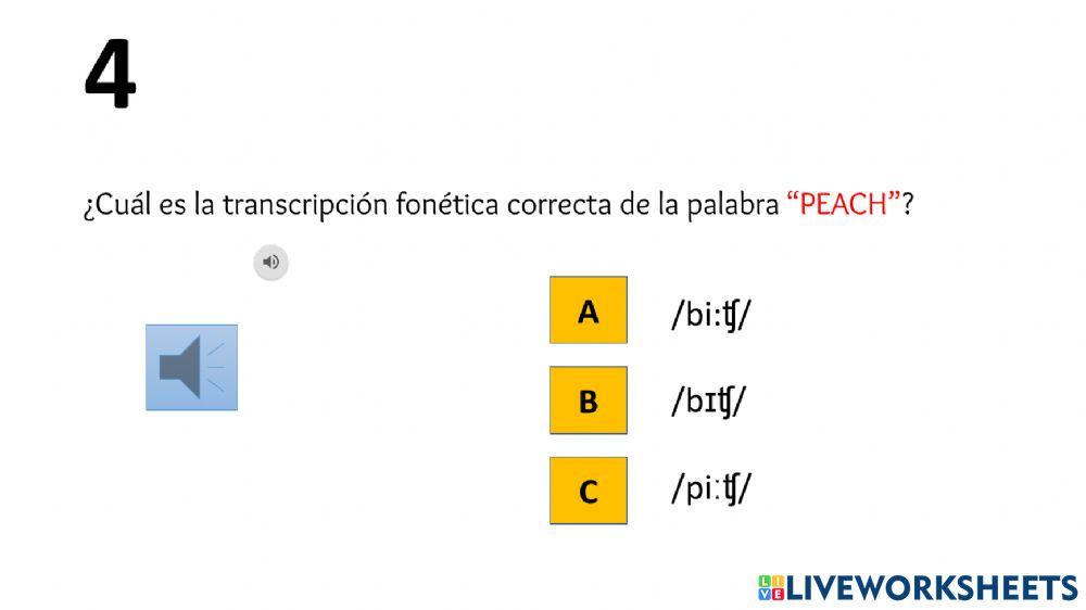 Pronunciation activity for advance | Live Worksheets