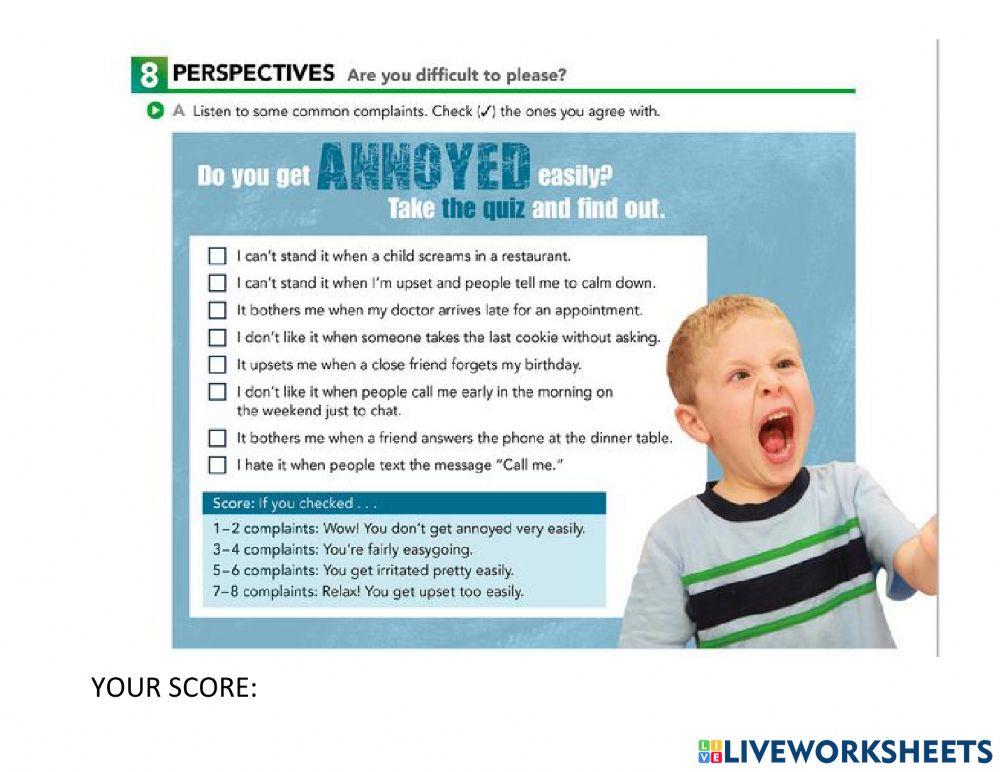 Perspectives activity | Live Worksheets
