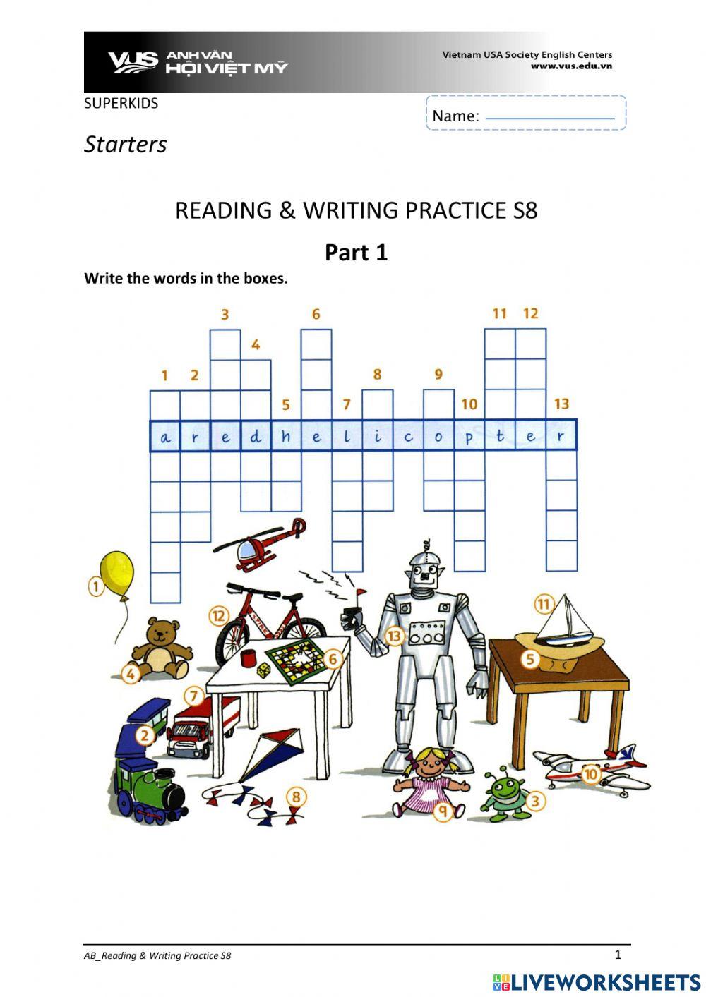 SKA4 Reading S8 online exercise for | Live Worksheets