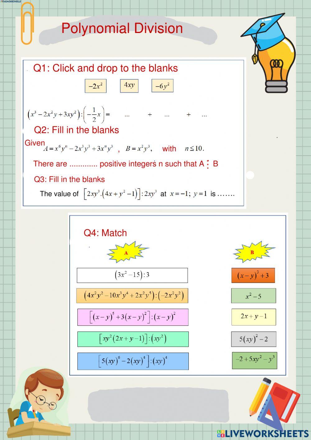 Polynomial Division Worksheet Live Worksheets polynomial-division-worksheet-live-worksheets