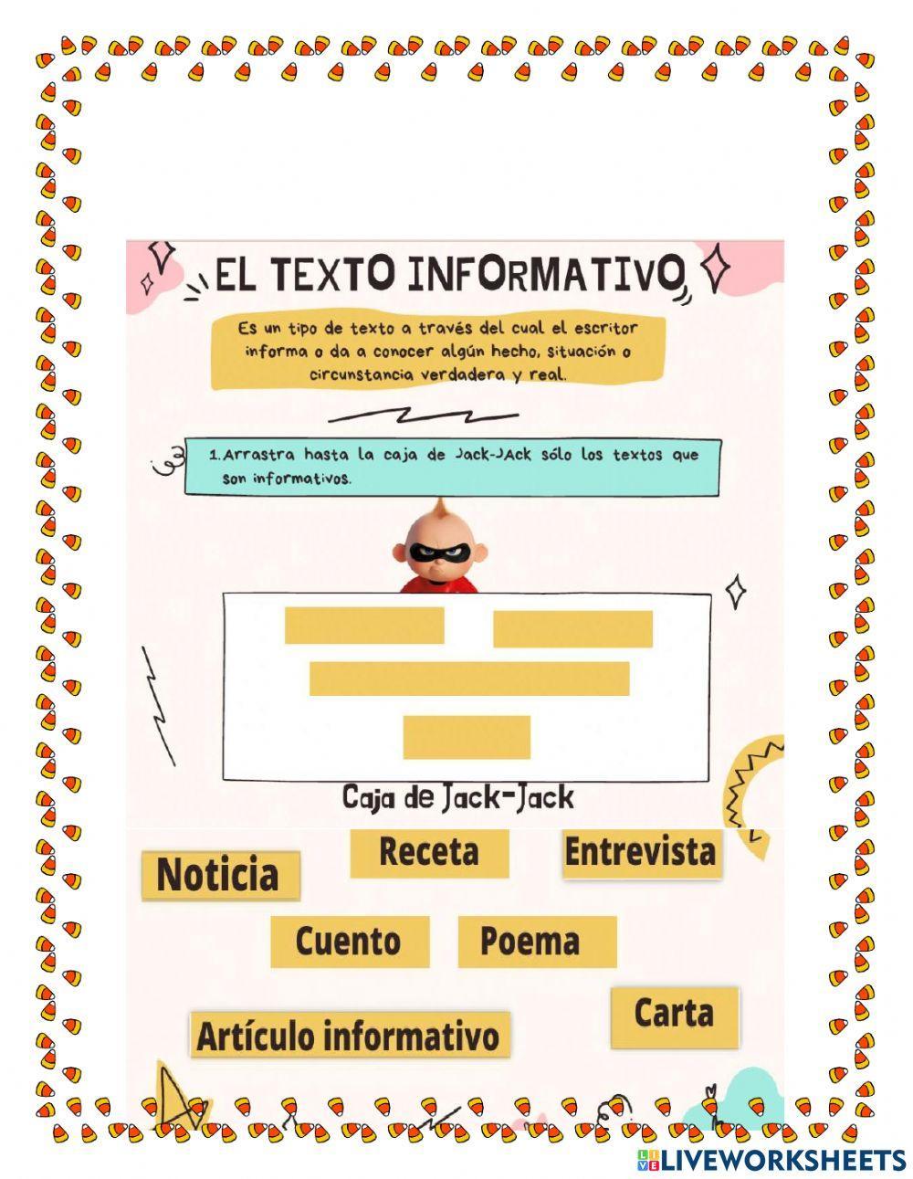 Texto Informativo Y Sus Partes Worksheet Live Worksheets, 51% OFF Texto Informativo Y Sus Partes Worksheet Live Worksheets, 51% OFF