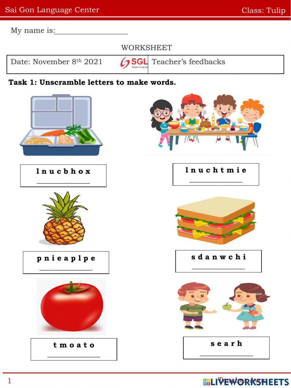 Worksheet tulip | Free Interactive Worksheets | 1622262