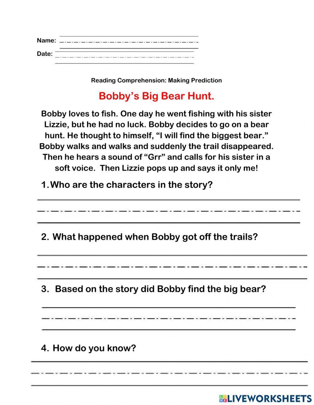 Reading Comprehension online exercise for 2 | Live Worksheets