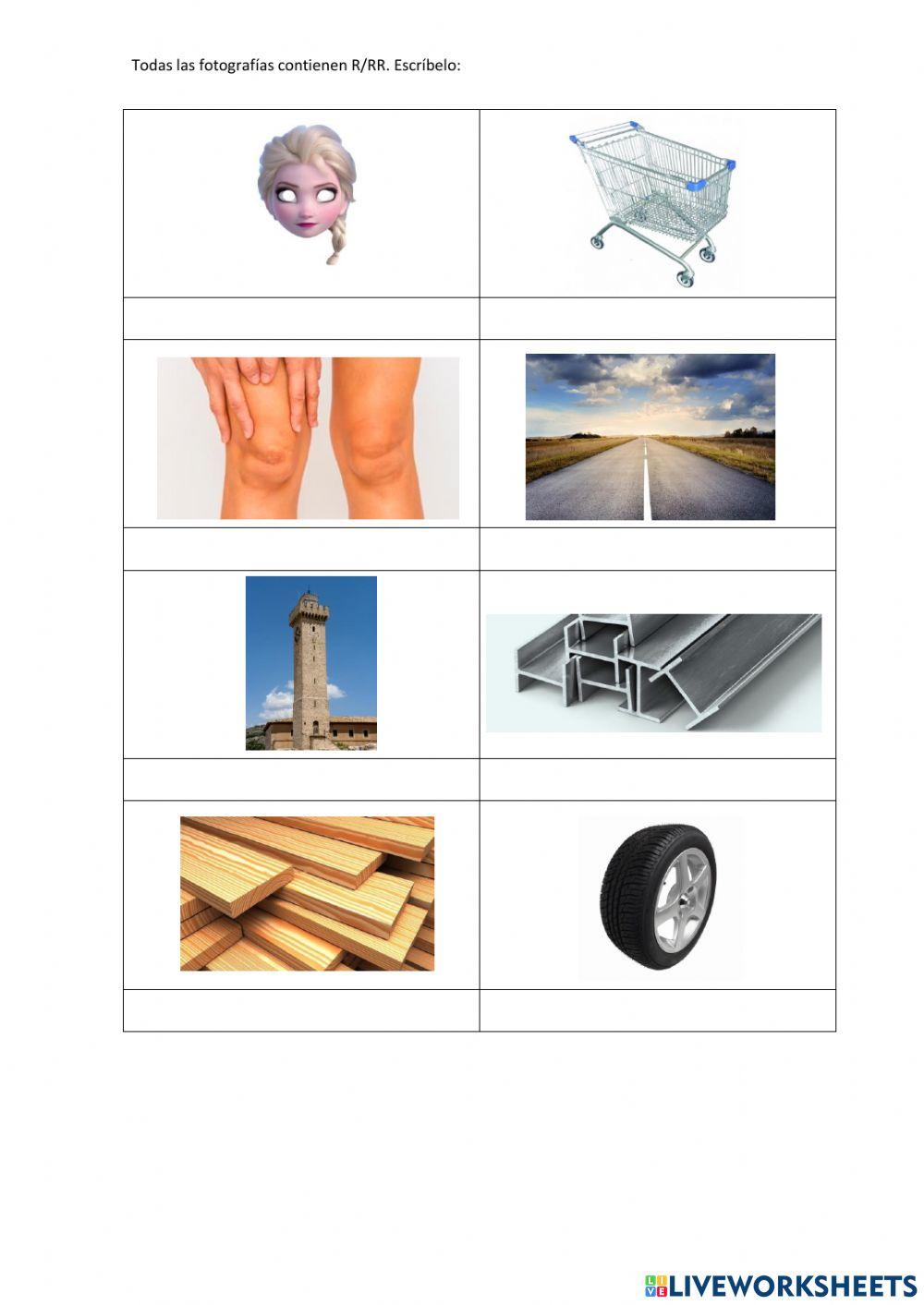 R-rr online worksheet for 1º | Live Worksheets