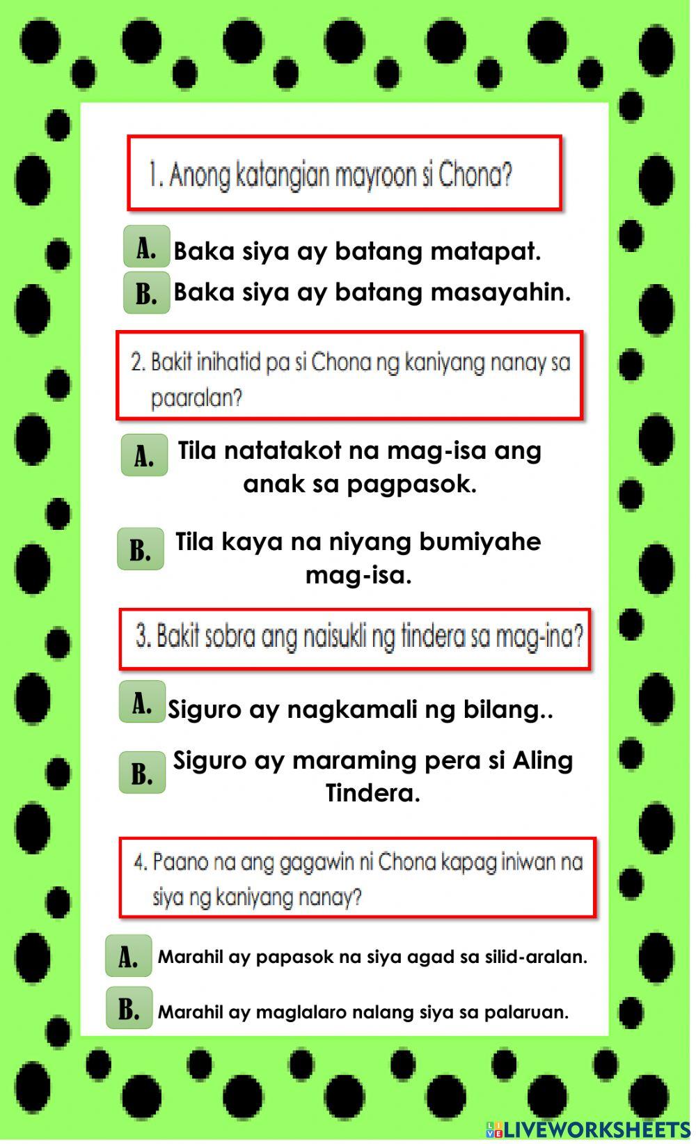 Filipino-M1-W1-… | Free Interactive Worksheets | 1623834