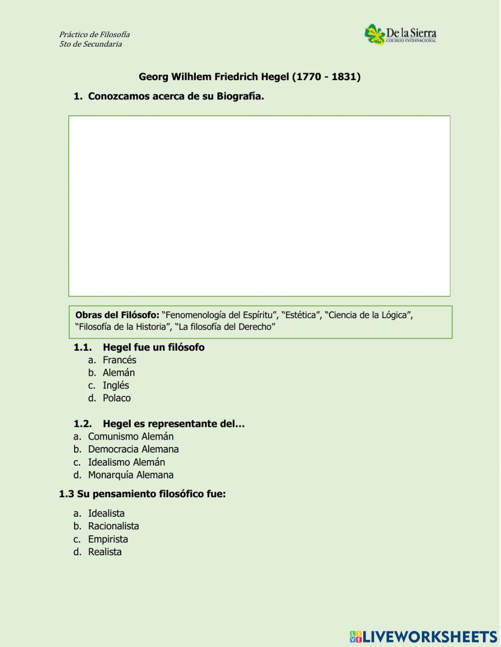 3474326 | Hegel | Danitza Miranda | LiveWorksheets