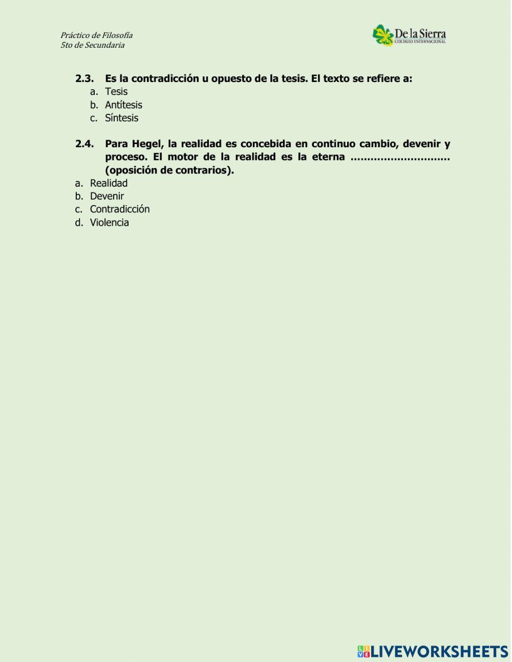 3474326 | Hegel | Danitza Miranda | LiveWorksheets