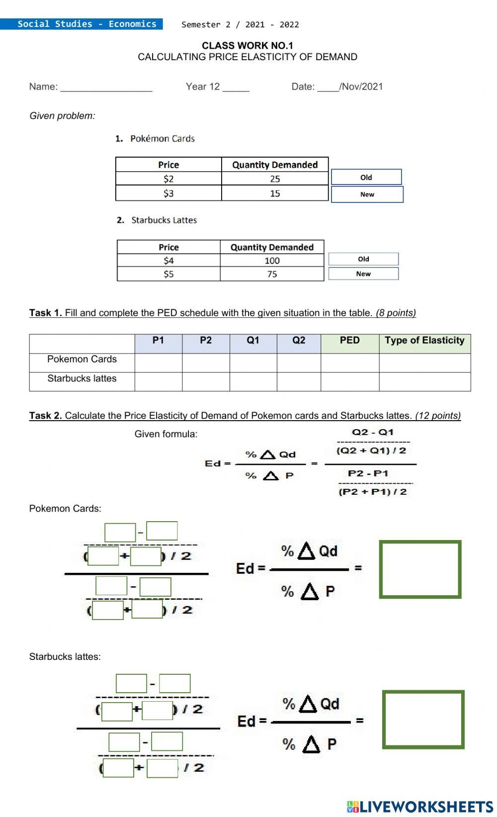 Calculate Price… | Free Interactive Worksheets | 2583219