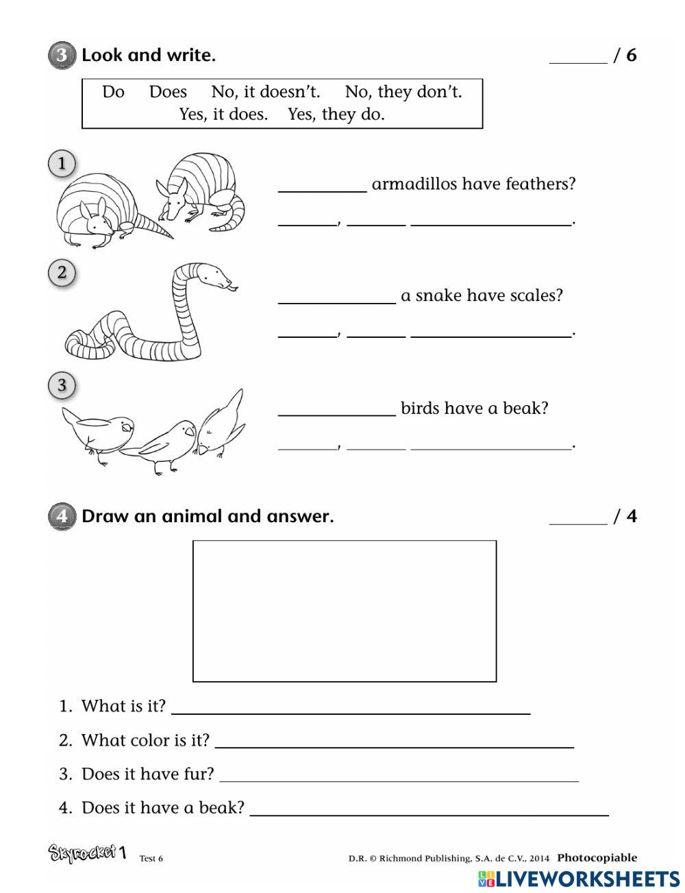 Test 6 online exercise for | Live Worksheets