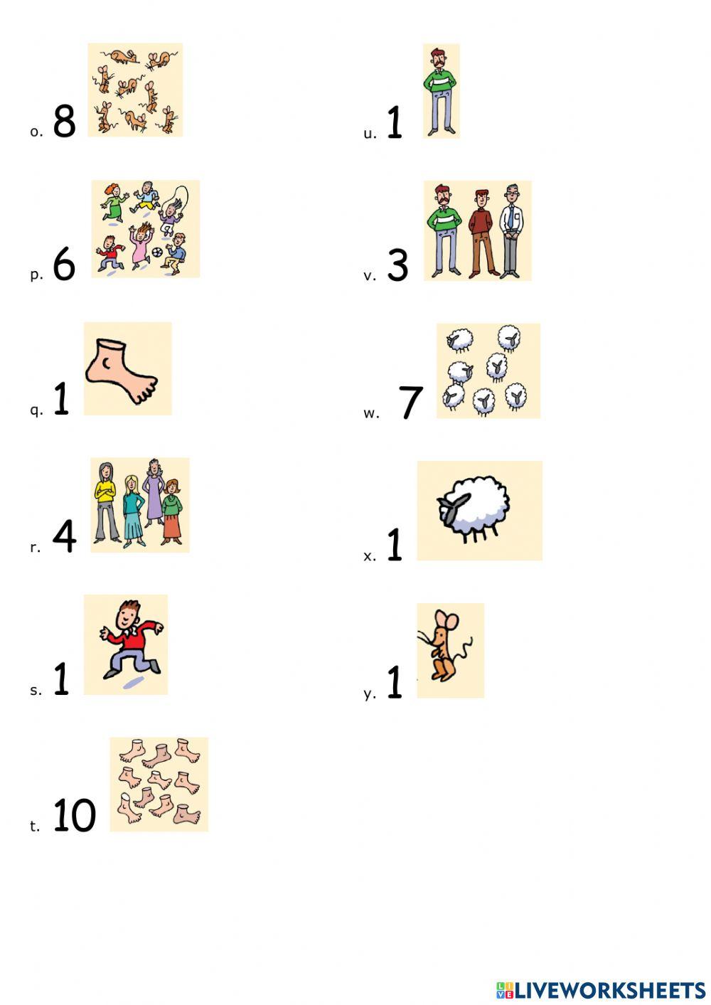 Plural form | Lina | Live Worksheets