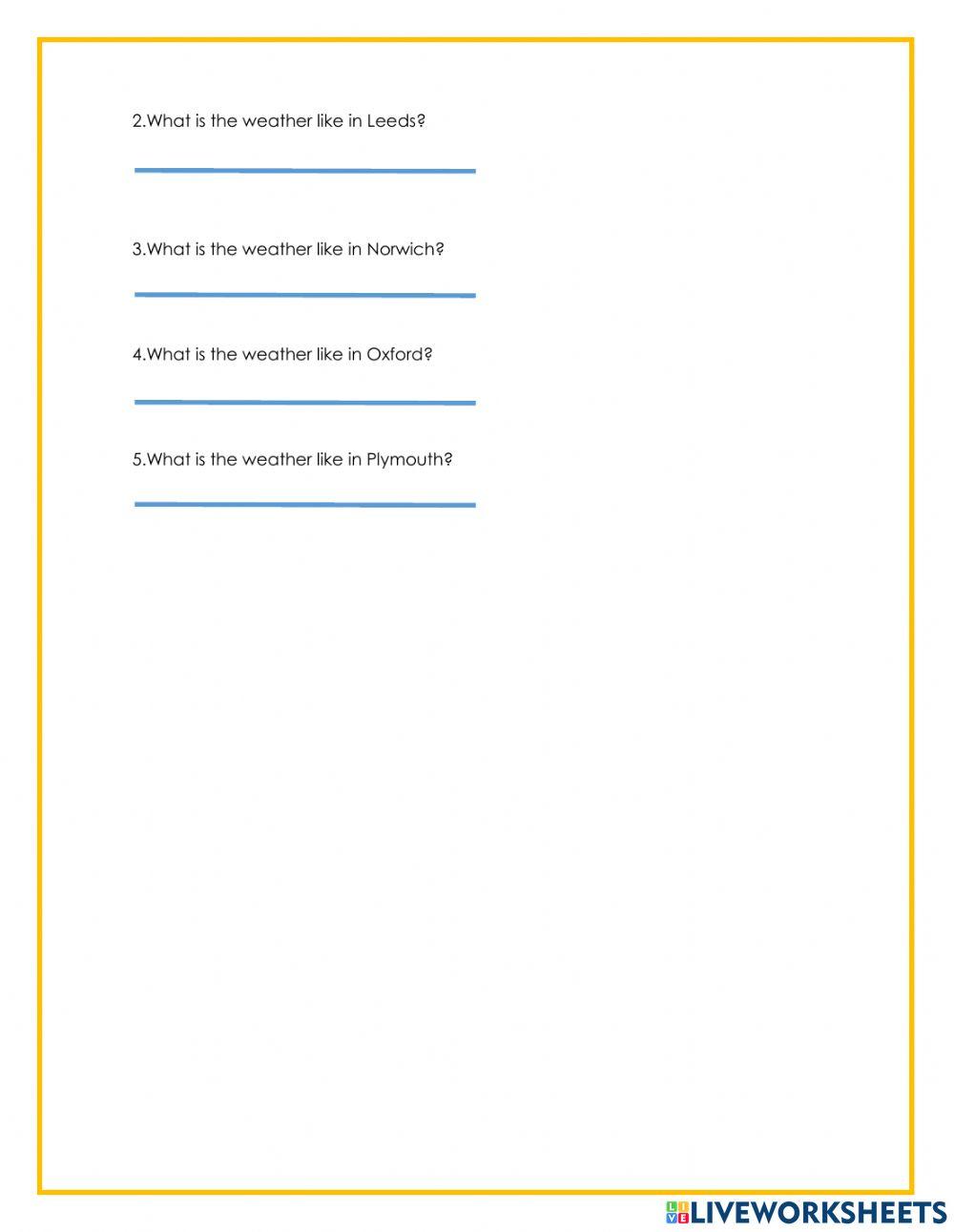 The weather review worksheet | Live Worksheets