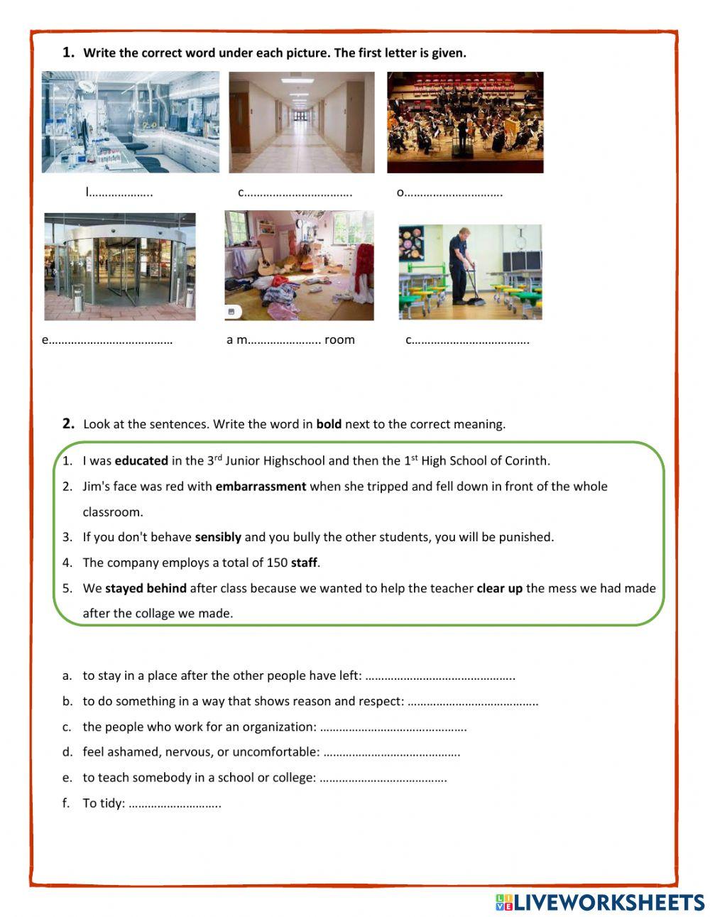 Activate B1 worksheet | Live Worksheets