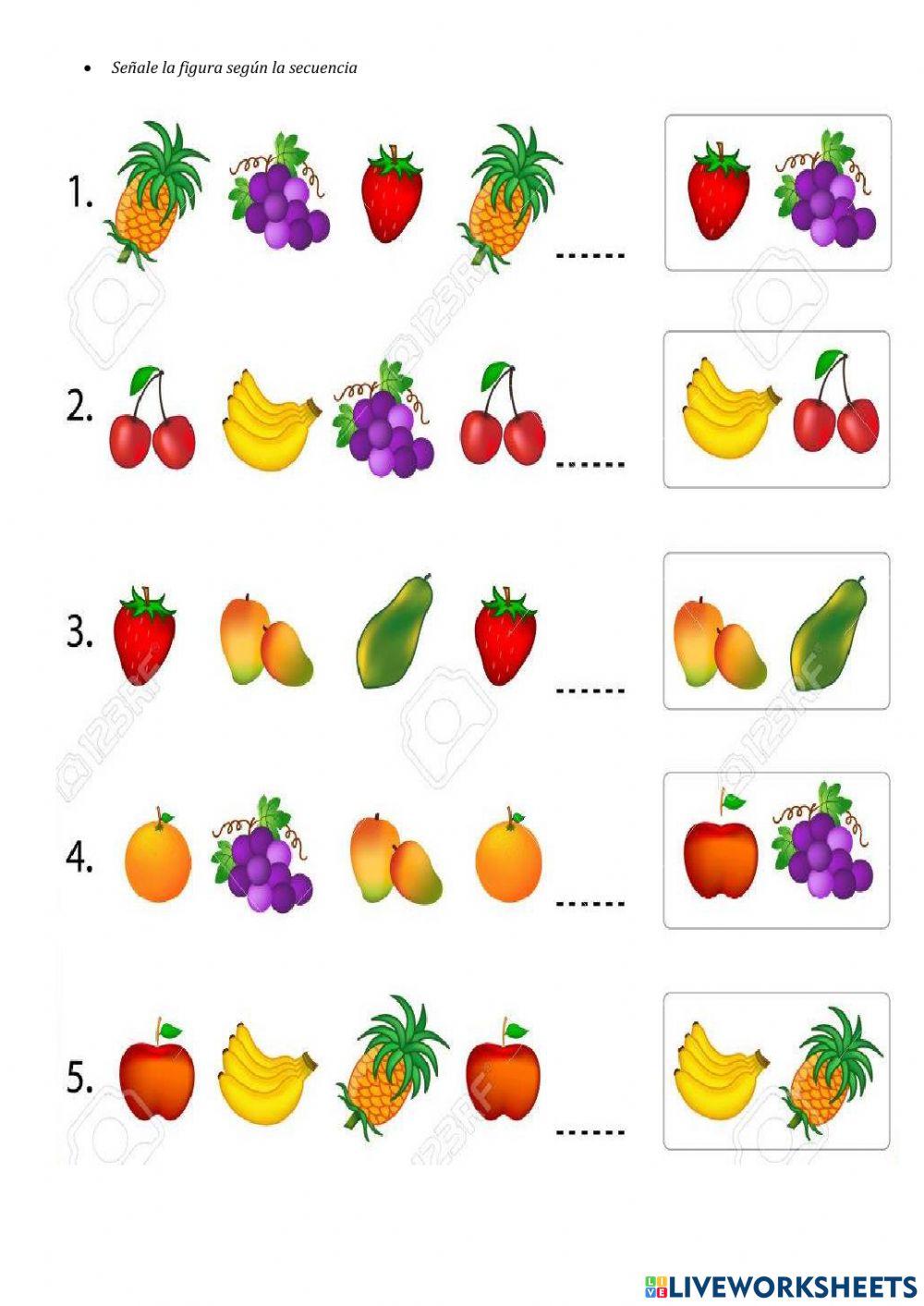 Patrones online exercise for primer año | Live Worksheets