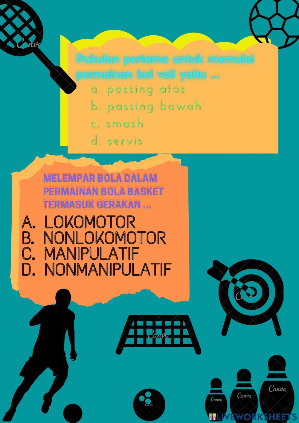 Permainan bola besar interactive exercise | Live Worksheets