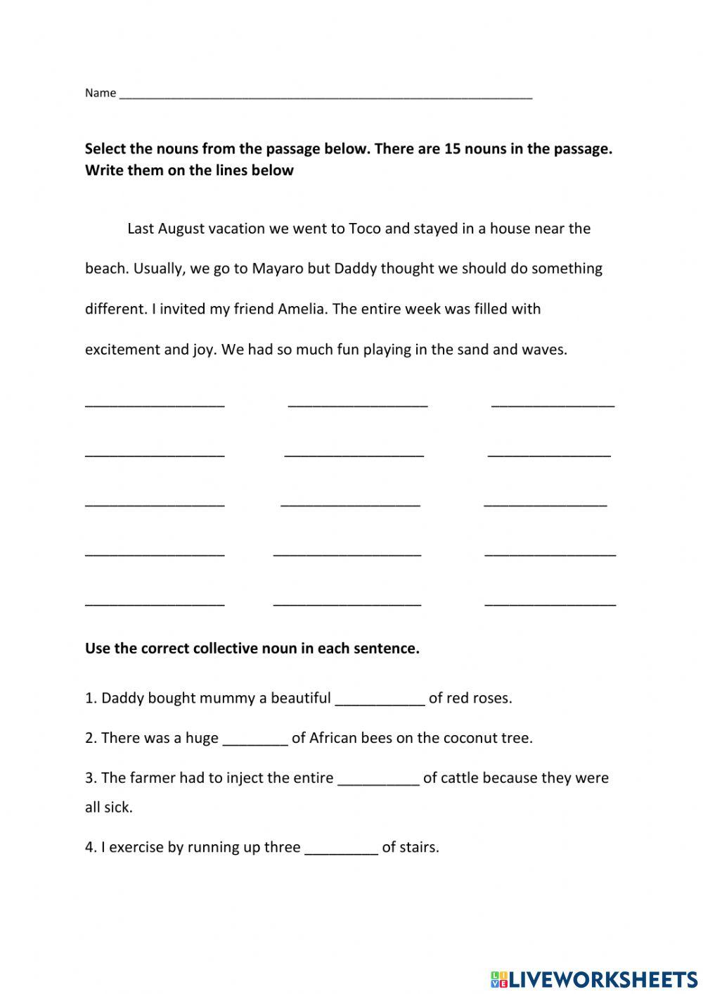 Grammar Std 3 Test online exercise for | Live Worksheets