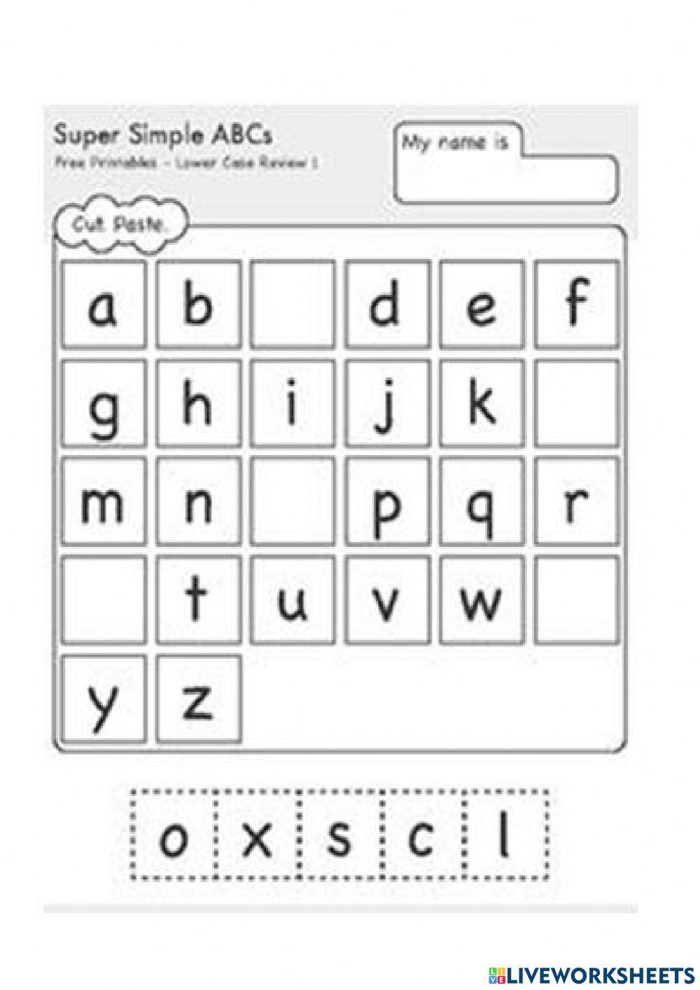 Letter worksheet online worksheet | Live Worksheets