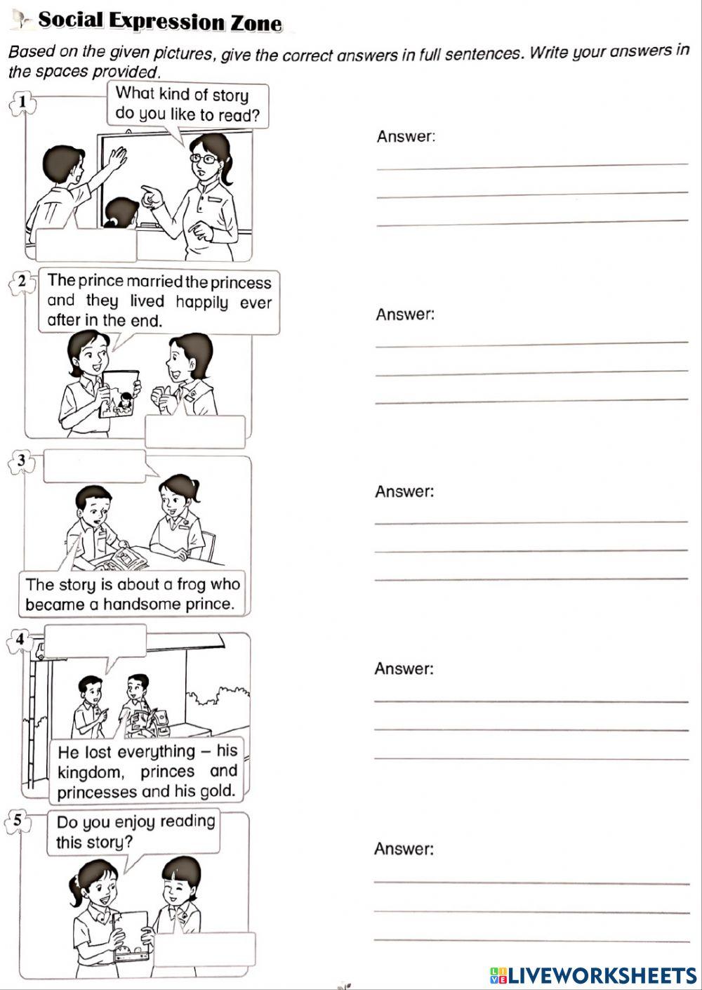 Social Expressi… | Free Interactive Worksheets | 1698105