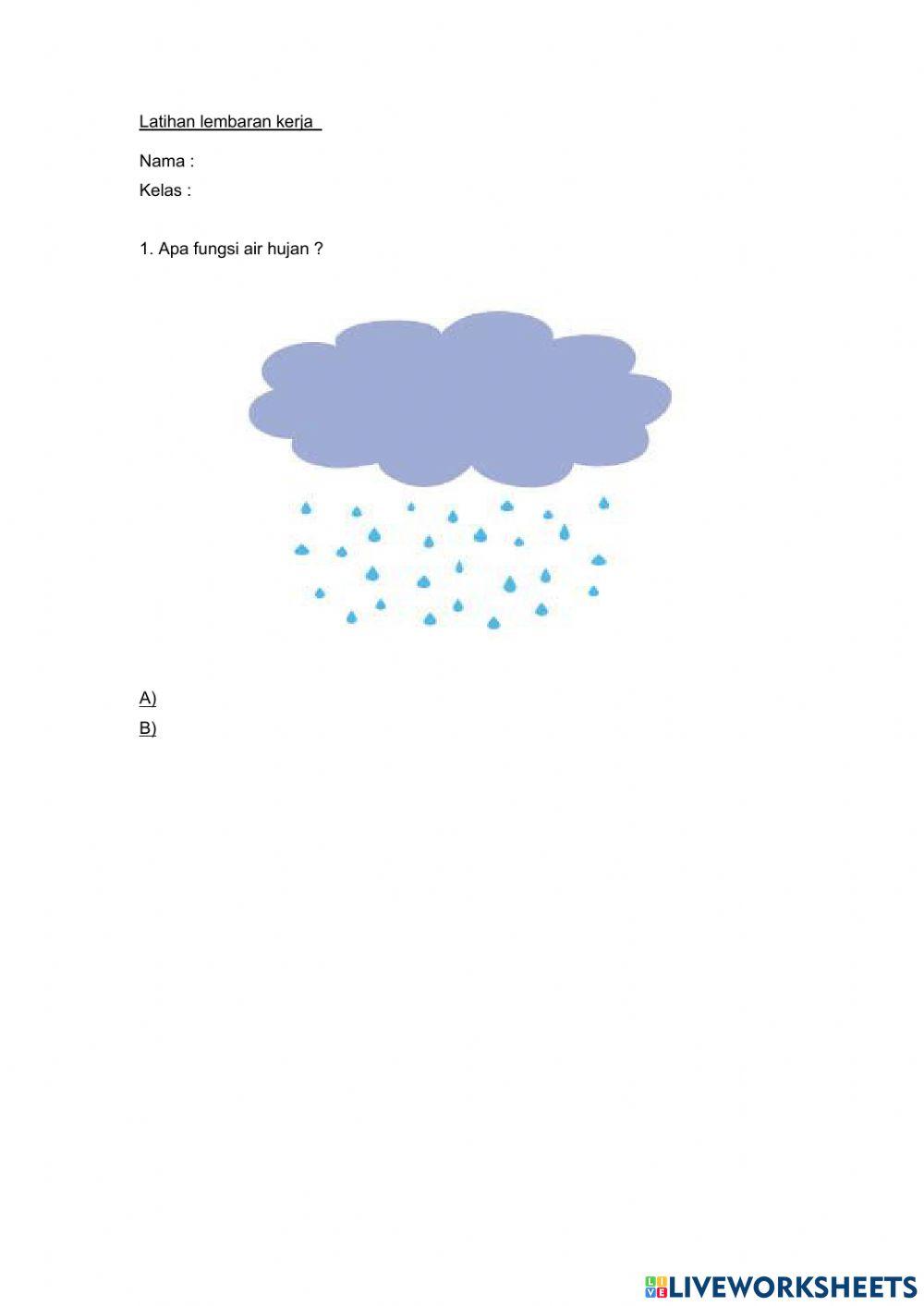 Fungsi Air Hujan worksheet | Live Worksheets