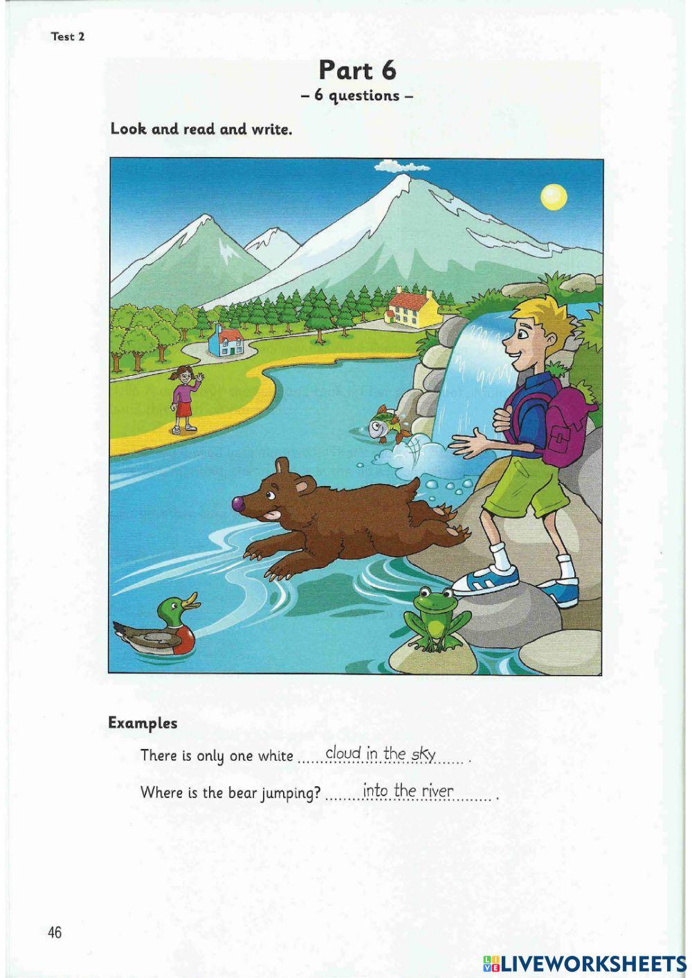 4056390 | MOVERS 1 - TEST 2 - READING-WRITING - PART(5-6)