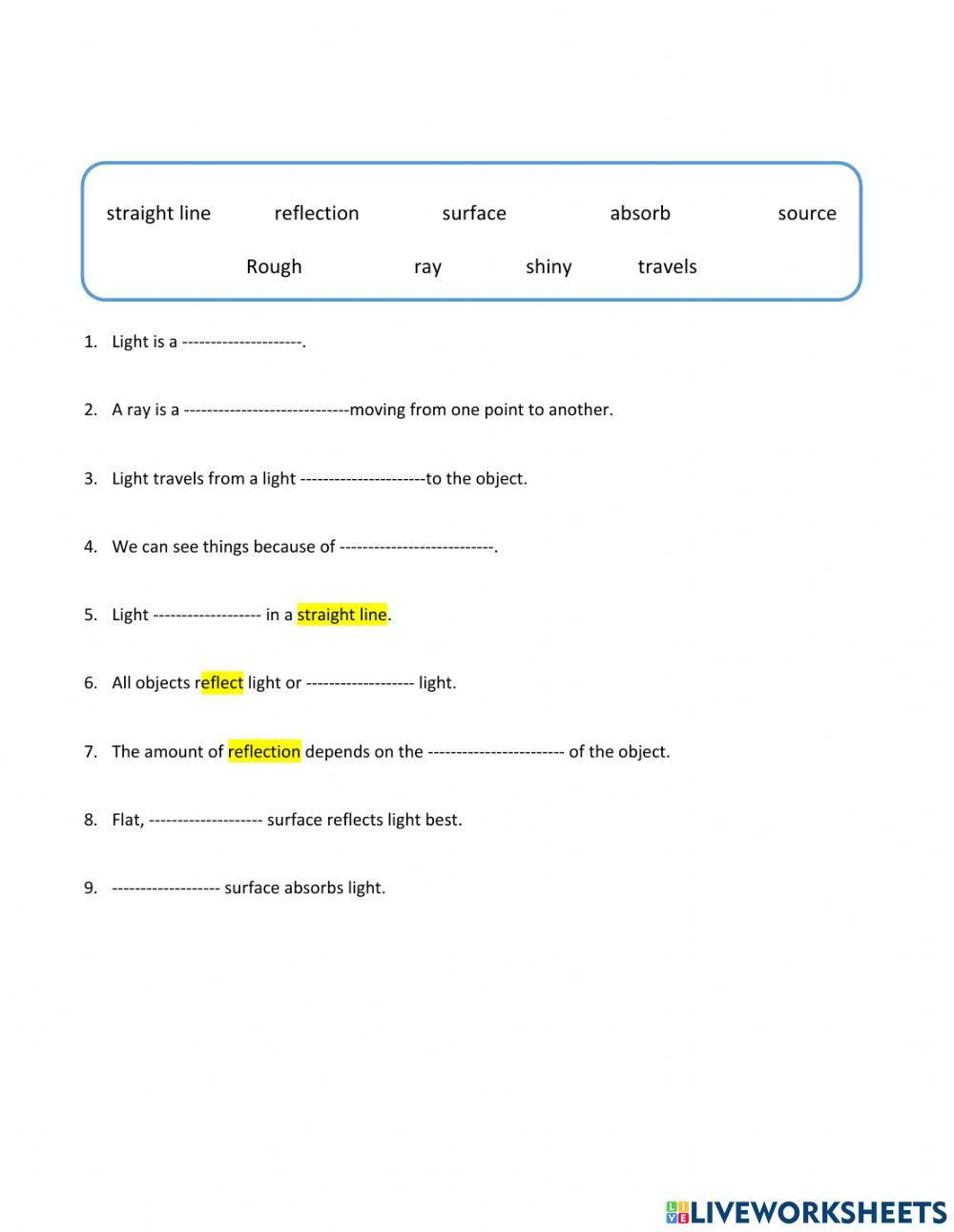 Light listening | myathinhtone | Live Worksheets