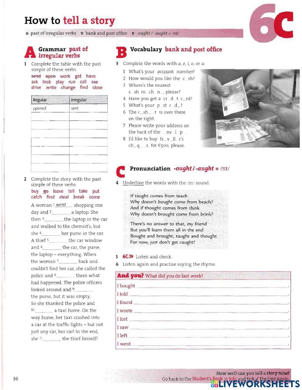 Workbook Unit 6C | Free Interactive Worksheets | 4100836