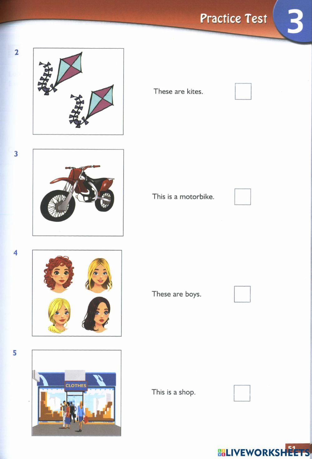 English BOOK 2 TEST 3 PAGE 50-56 activity for 3-4 | Live Worksheets