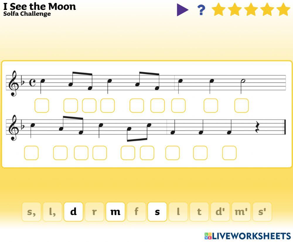 Listen and write down the correct solfa notes. online exercise for ...