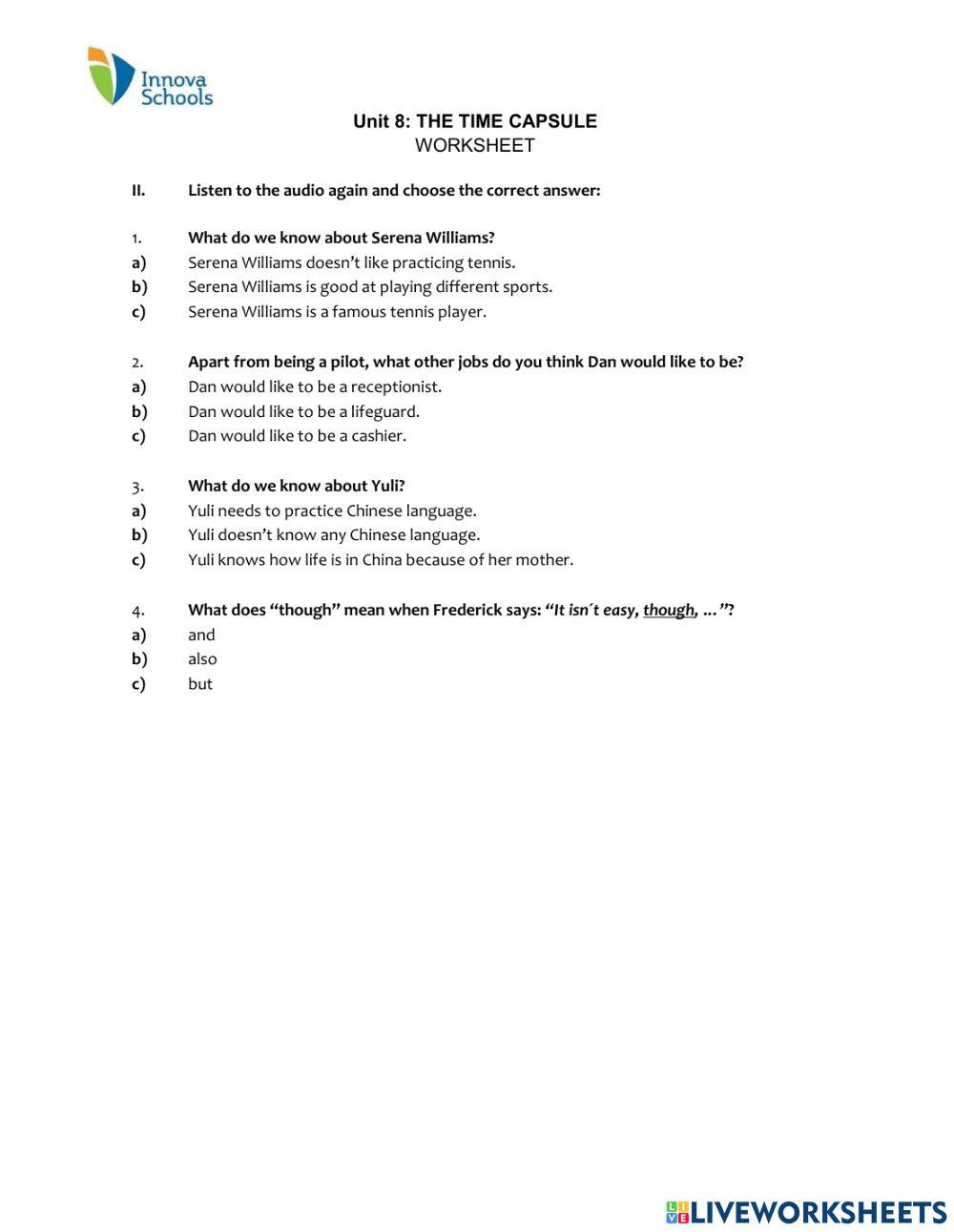 Reading online exercise for A1 | Live Worksheets