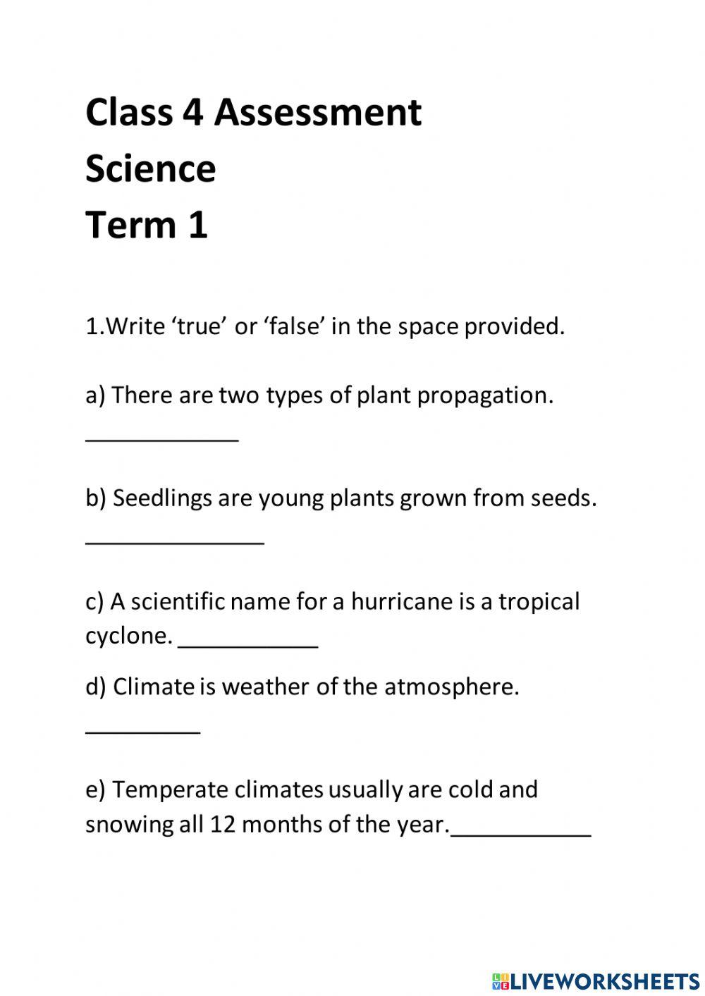 Class 4 online exercise for | Live Worksheets
