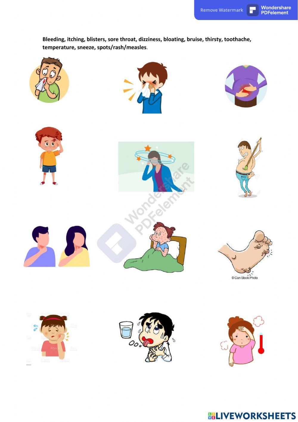 Symptoms | Free Interactive Worksheets | 1700186