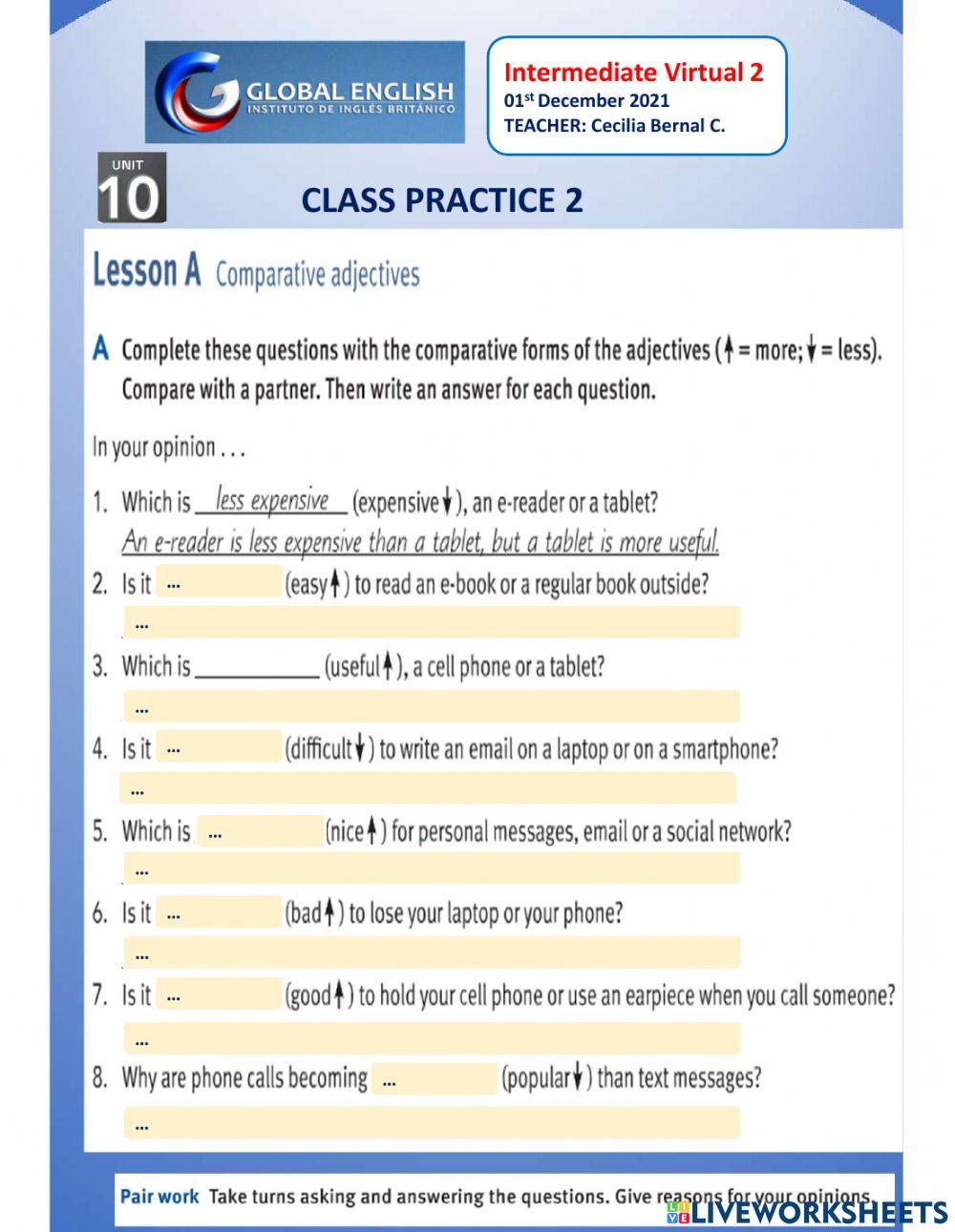1700315 | Intermediate 2 - practice comparatives